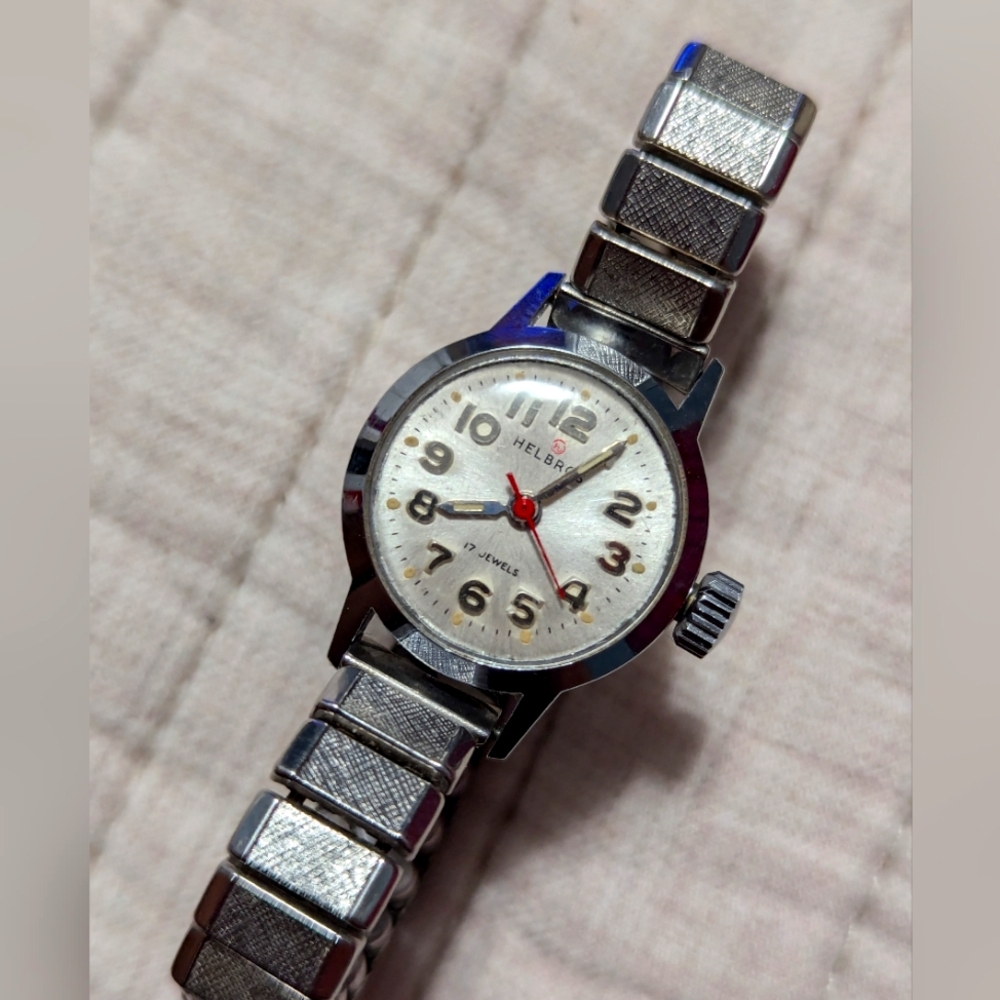 Helbros 17 Jewels Automatic Ladies Wrist Watch Working - Gem